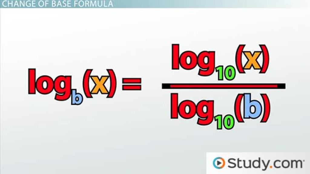 Using The Change of Base Formula For Logarithms Definition Example Using The Change of Base Formula For Logarithms Definition Example