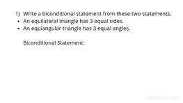 Biconditional Example Understanding Biconditional Statements In