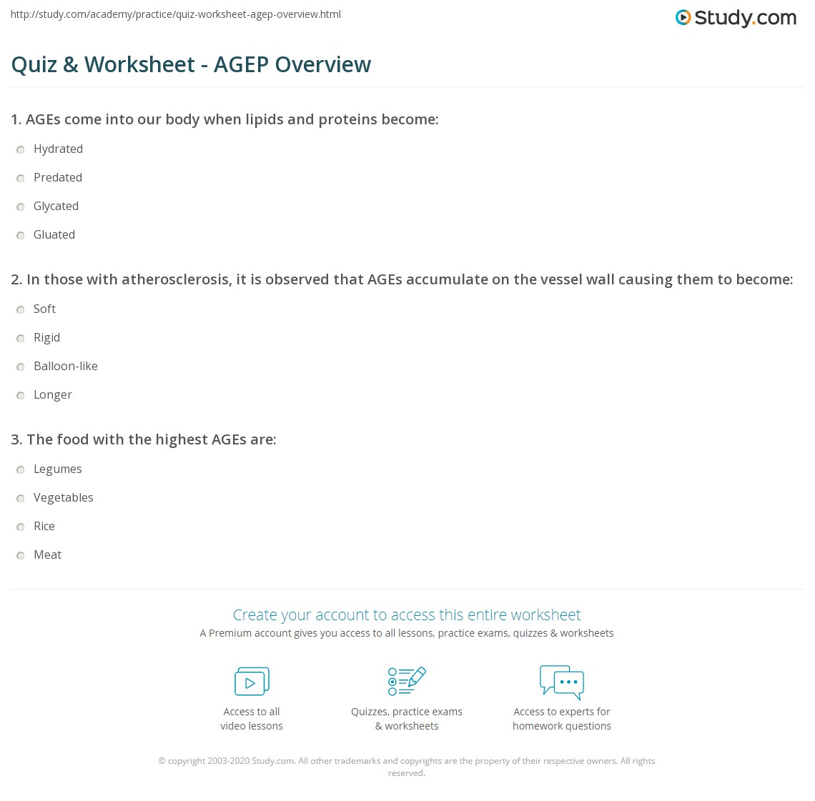 Quiz & Worksheet - AGEP Overview | Study.com