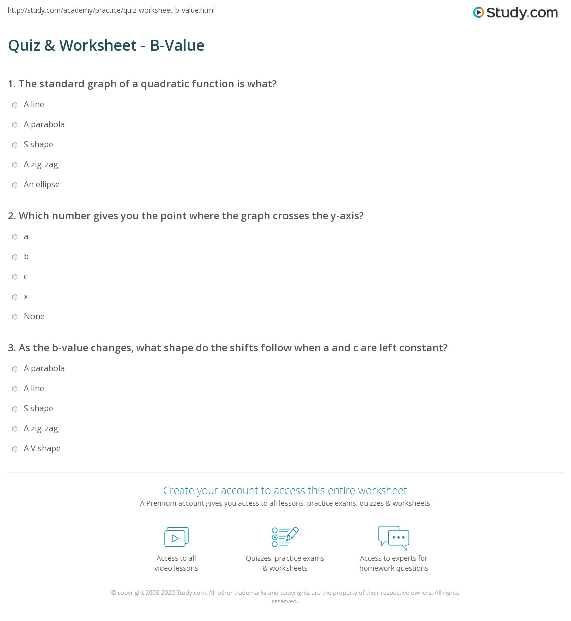 Quiz & Worksheet - B-Value | Study.com