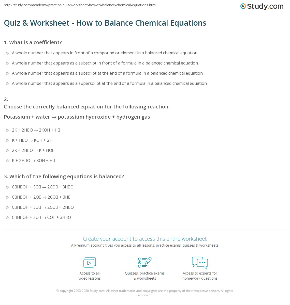 Worksheet More Practice Balancing Equations Balance The Following