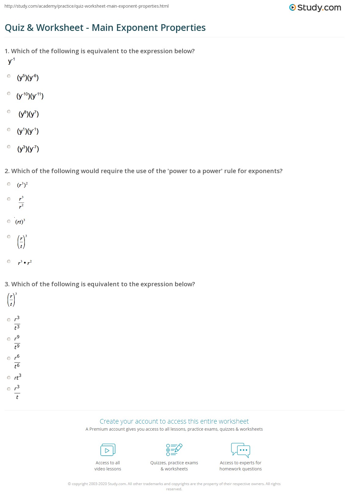 Exponent Properties Worksheet Free Exponents Rules Worksheets Exponent Properties Worksheet Free Exponents Rules Worksheets