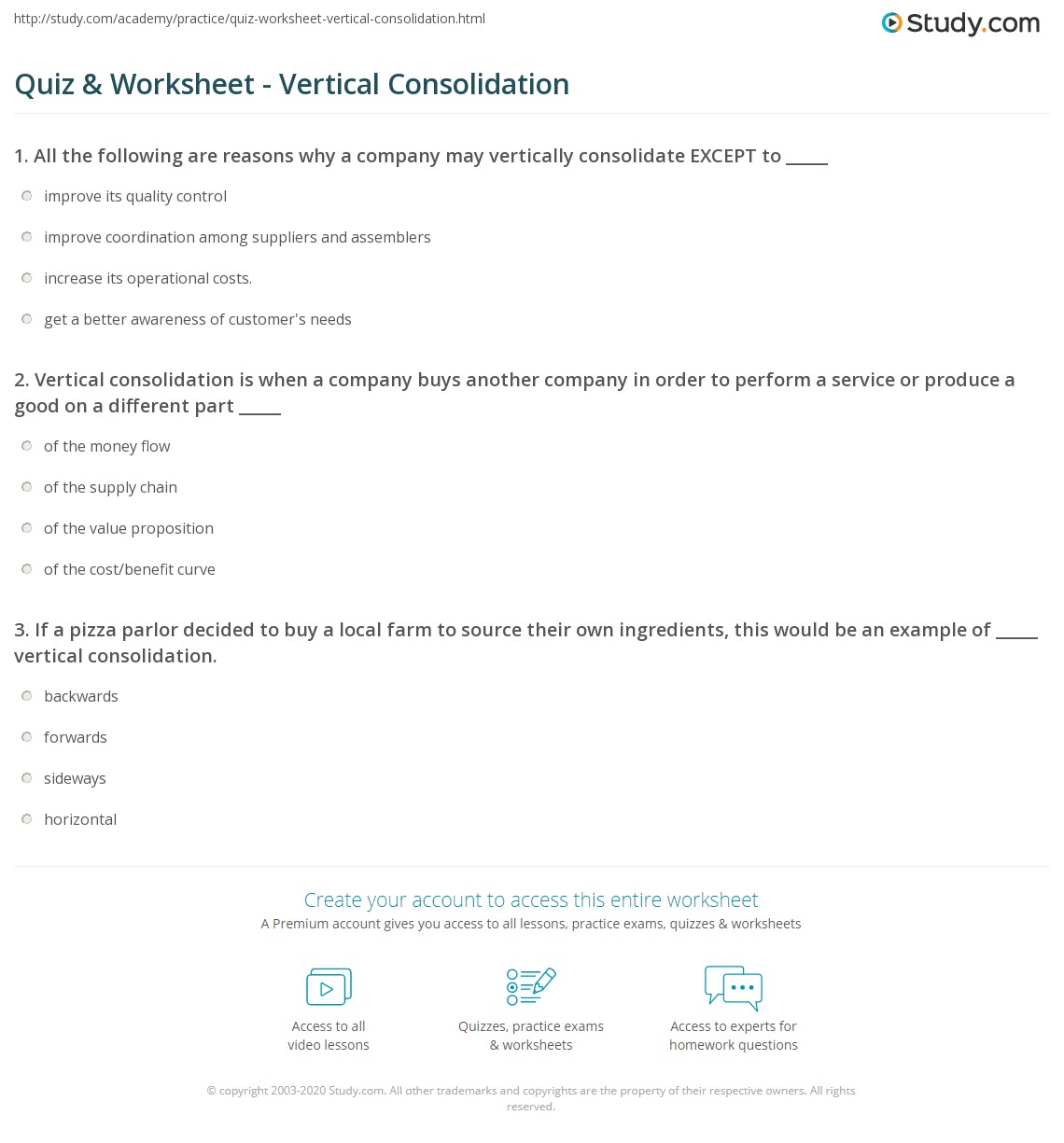 Quiz & Worksheet - Vertical Consolidation | Study.com