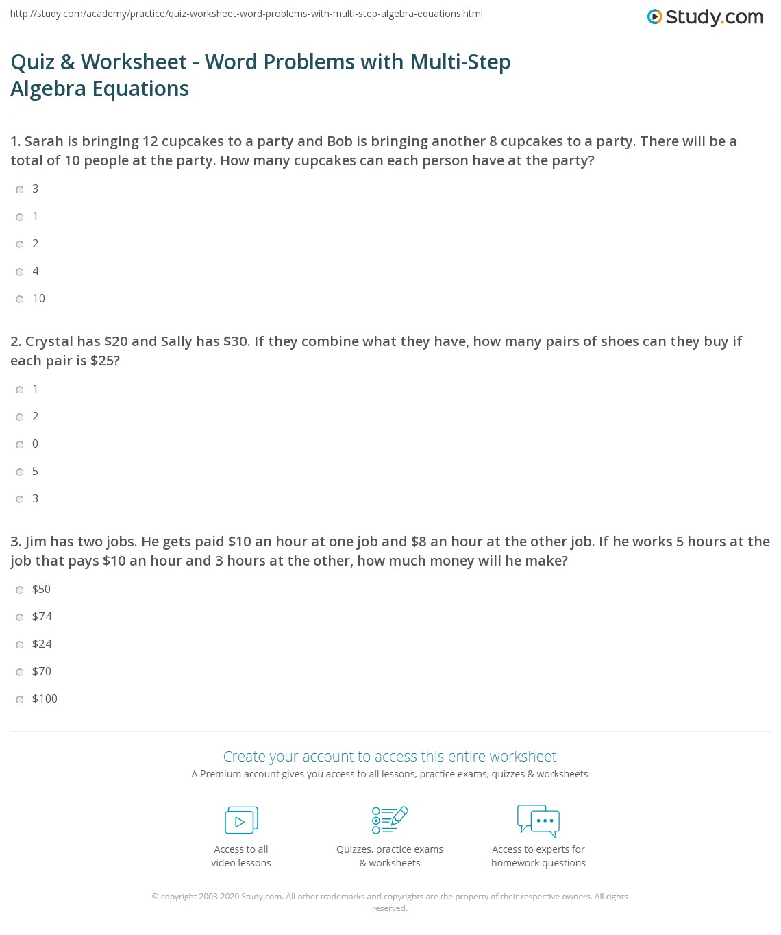  How To Solve Algebra 2 Word Problems How To Solve Word Problems