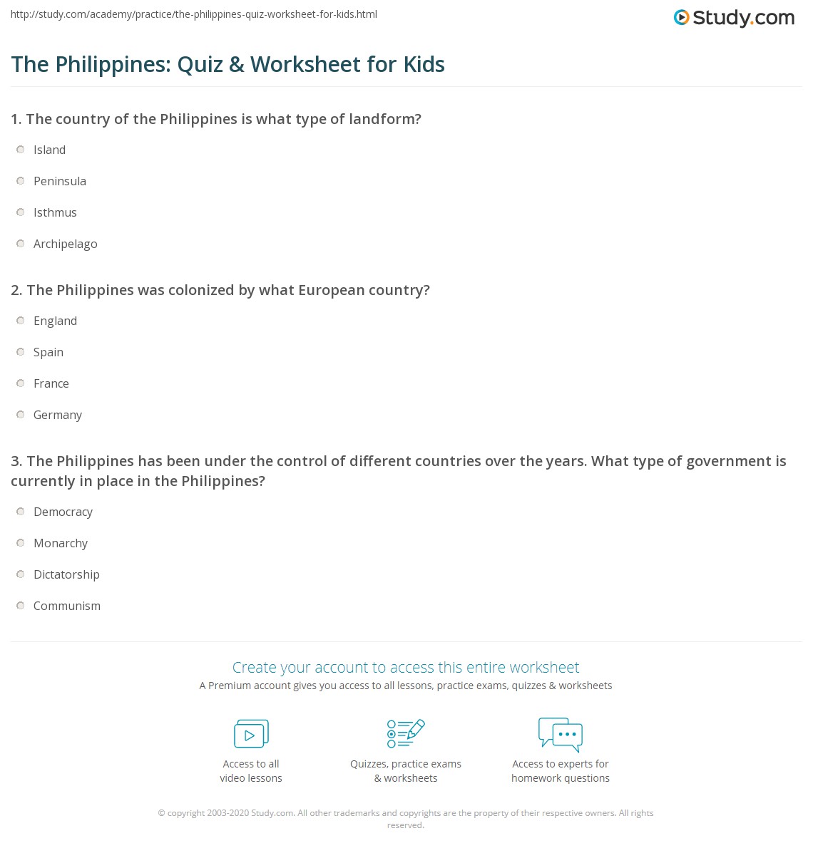 Philippine History Worksheet Philippine History Worksheet
