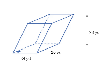 Finding the Volume of an Oblique Rectangular Prism Practice | Geometry ...