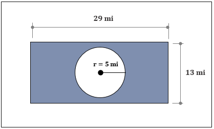 Finding Area Involving Rectangles and Circles Practice | Geometry ...