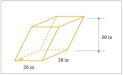 Finding the Volume of an Oblique Rectangular Prism Practice | Geometry ...