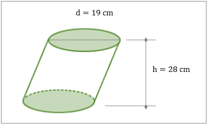Finding the Volume of an Oblique Cylinder Practice | Geometry Practice ...