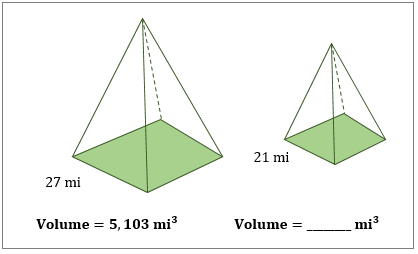 Finding the Volume of a Similar Solid Practice | Geometry Practice ...