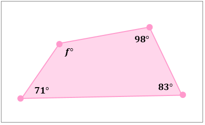 Finding the Missing Angle Measure of a Quadrilateral Practice ...