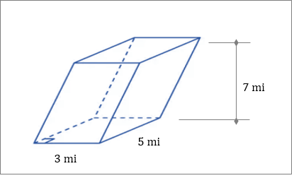 Finding the Volume of an Oblique Rectangular Prism Practice | Geometry ...