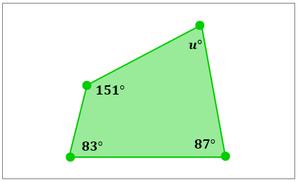 Finding the Missing Angle Measure of a Quadrilateral Practice ...