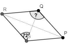 Finding Angle Measures Involving Diagonals of a Rhombus Practice ...