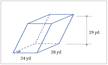 Finding the Volume of an Oblique Rectangular Prism Practice | Geometry ...