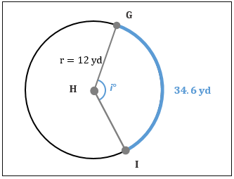 Finding Subtended Angle from Arc Length Practice | Geometry Practice ...