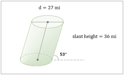 Finding the Volume of an Oblique Cylinder Practice | Geometry Practice ...