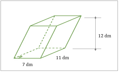 Finding the Volume of an Oblique Rectangular Prism Practice | Geometry ...