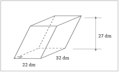 Finding the Volume of an Oblique Rectangular Prism Practice | Geometry ...