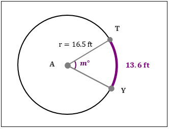 Finding Subtended Angle from Arc Length Practice | Geometry Practice ...