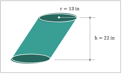 Finding the Volume of an Oblique Cylinder Practice | Geometry Practice ...