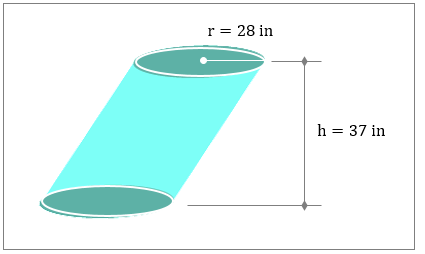 Finding the Volume of an Oblique Cylinder Practice | Geometry Practice ...