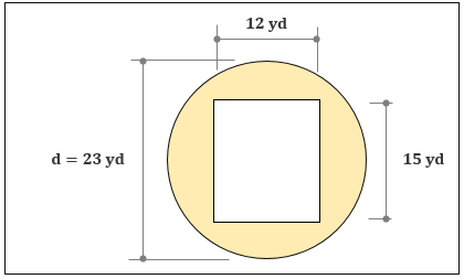 Finding Area Involving Rectangles and Circles Practice | Geometry ...