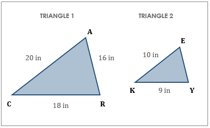 Finding the Missing Side Length Given Two Similar Triangles Practice ...