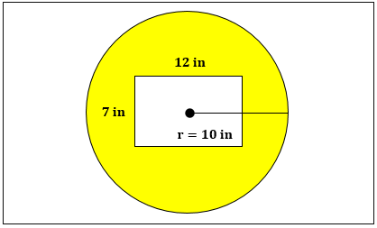 Finding Area Involving Rectangles and Circles Practice | Geometry ...