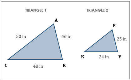 Finding the Missing Side Length Given Two Similar Triangles Practice ...