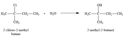 Draw the mechanism of the SN1 reaction of 2-chloro-2-methyl-butane with ...