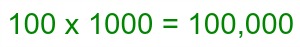 100 x 1000: How-To & Steps | Study.com