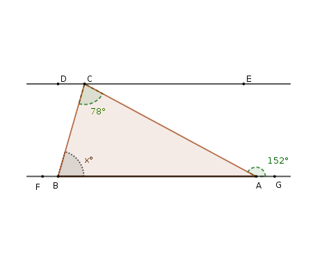 Finding an Angle Measure Given a Triangle & Parallel Lines Practice ...