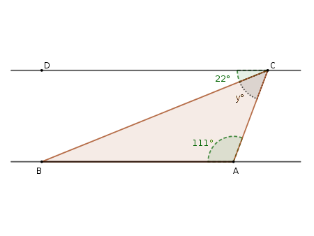 Finding an Angle Measure Given a Triangle & Parallel Lines Practice ...