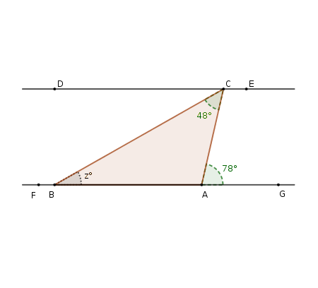 Finding an Angle Measure Given a Triangle & Parallel Lines Practice ...