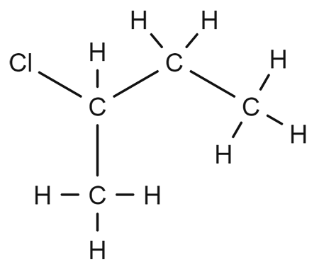 Give four structural formulas for the isomers of C4H9Cl. | Study.com