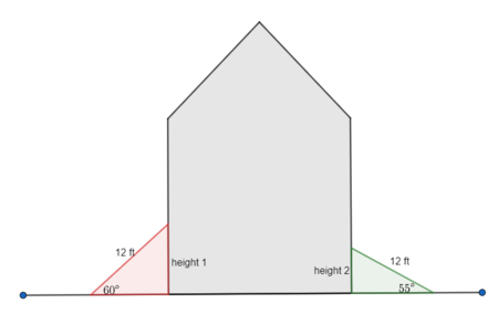 How to Find a Length in a Word Problem with 2 Right Triangles Using ...