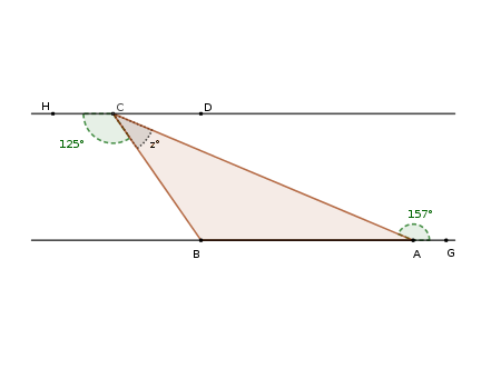 Finding an Angle Measure Given a Triangle & Parallel Lines Practice ...