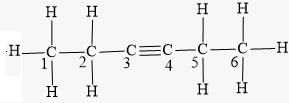 Draw the stick (or skeletal) model for 3-hexyne. | Study.com