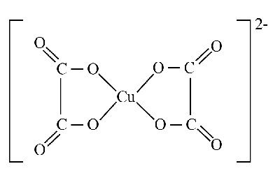 Draw the structure s for the Al(C2O4)3^{3-} ion and the Cu(C2O4)2^{2 ...