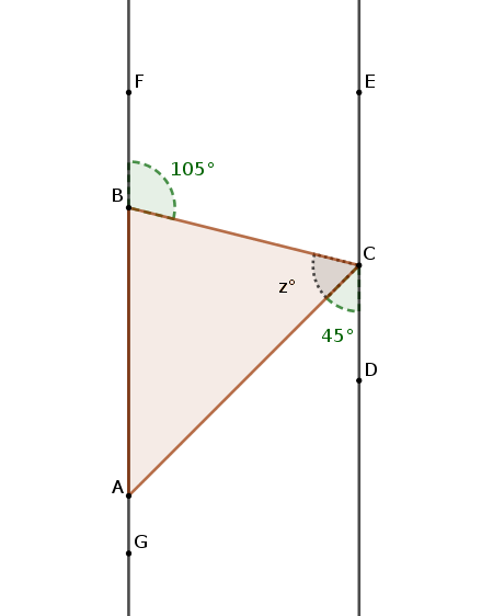 Finding an Angle Measure Given a Triangle & Parallel Lines Practice ...