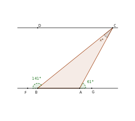 Finding an Angle Measure Given a Triangle & Parallel Lines Practice ...