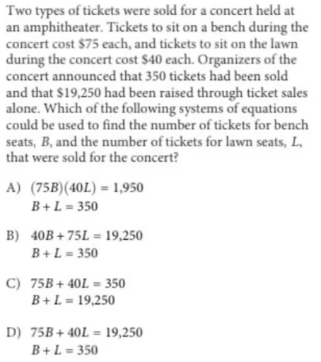 Simultaneous Equations - Determining the Equation: Study.com SAT& Math ...