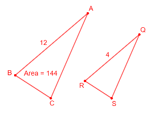 Using the Area of Similar Triangles Theorem to Solve for Area Practice ...