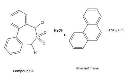 Provide the mechanism for the production of phenanthrene from compound ...