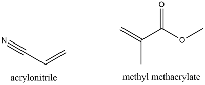 What are the Lewis structures for Acrylonitrile and methyl methacrylate ...