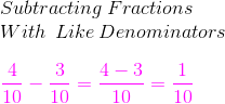 How to Add & Subtract Fractions with Denominators of 10, 100 & 1,000 ...