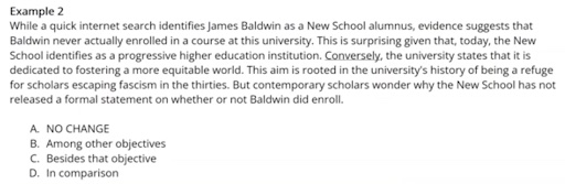 Agreement/Similarity in Transitions | Study.com ACT& English Test Prep ...