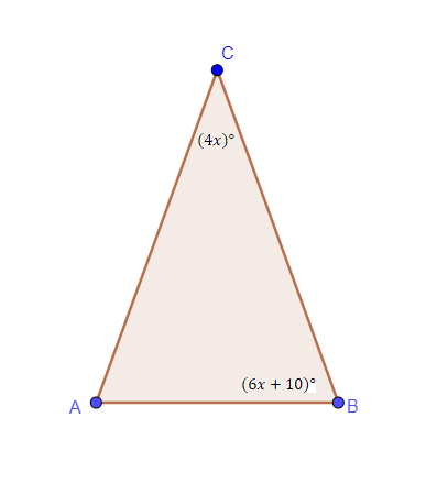 Finding Angle Measures of an Isosceles Triangle Given Angles with ...