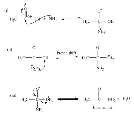 How would ethanoic acid react with ammonia (NH3) and sodium hydroxide ...